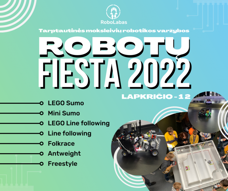 Panevėžio robotikos centras „RoboLabas“ | Kviečiame į „Robotų fiesta 2022“!